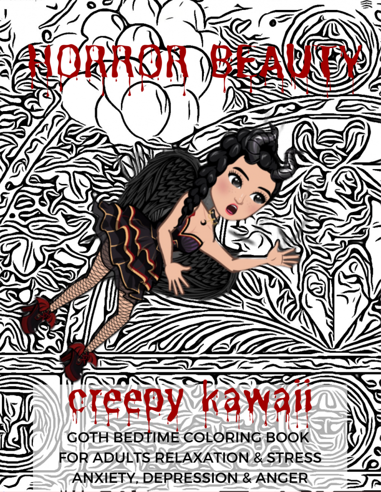 The Falling: Creepy Kawaii Horror Beauty Goth Bedtime Coloring Book For ...